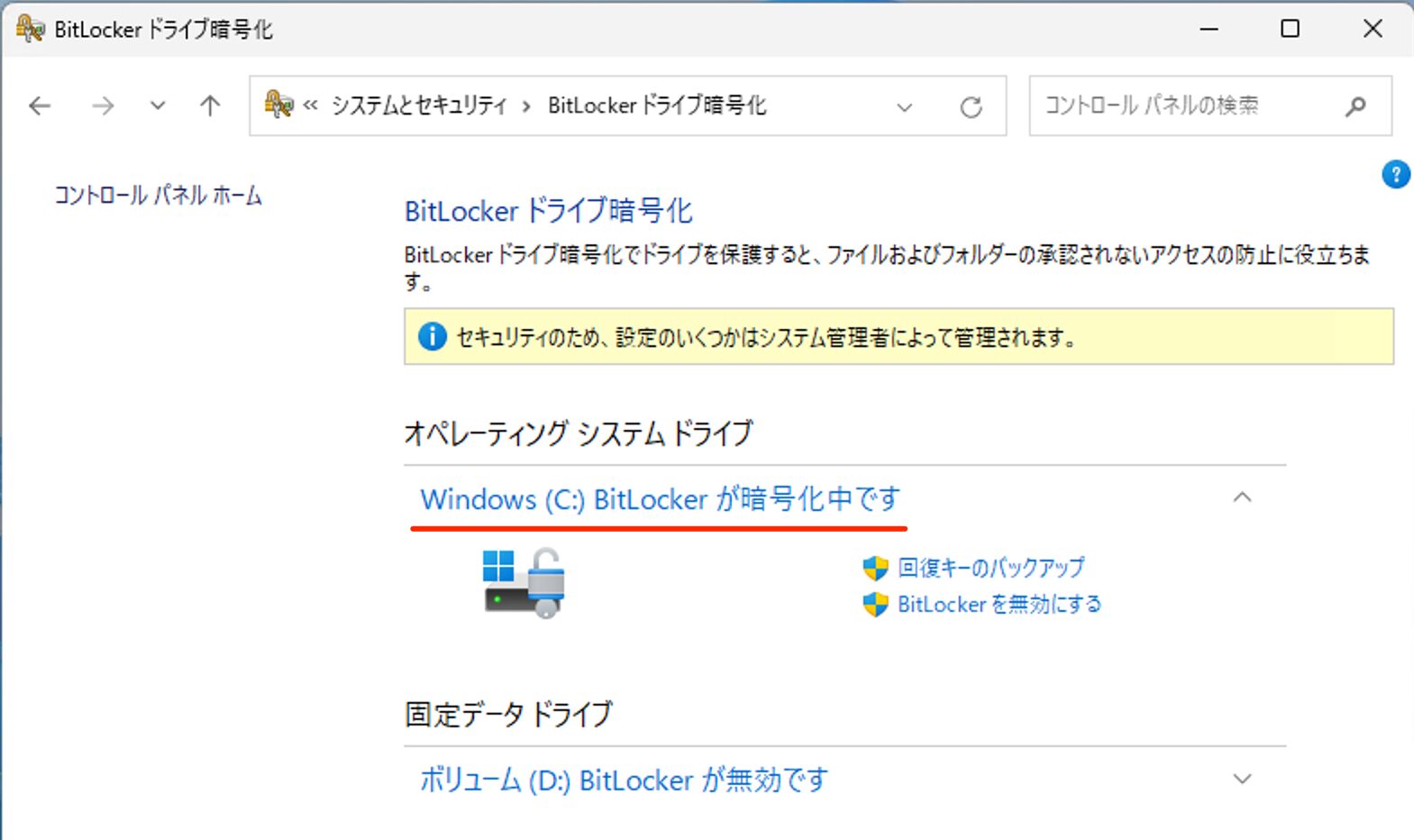 【Windows11】BitLockerドライブ暗号化を有効/無効にする方法 - Steganom